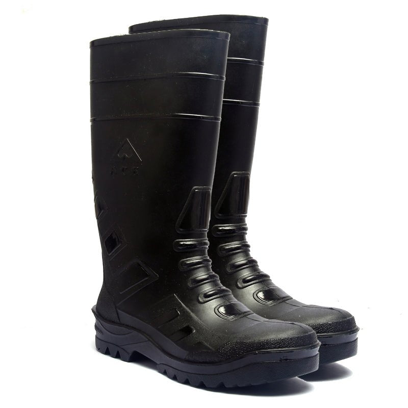 Ace Tsavo Safety Gumboots - Black (With Steel Toe) – ACE Safety Shoes ...
